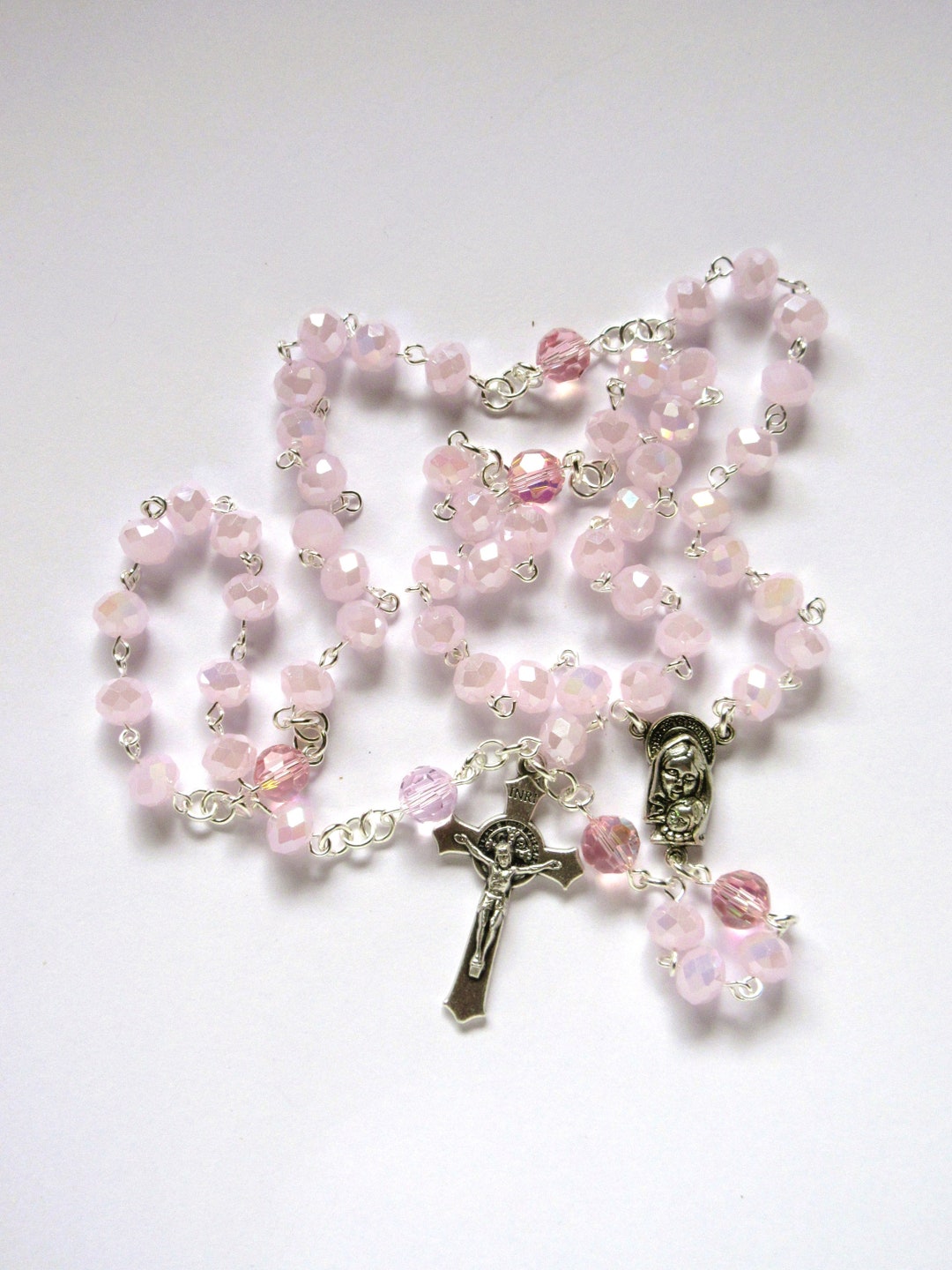 AB Pink Catholic Rosary, 452 - Etsy