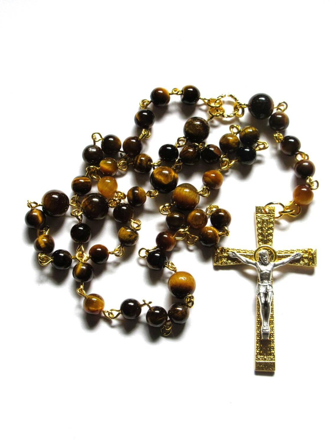 Tiger Eye Lutheran Rosary, Longworth Lenten Pattern, 862 - Etsy