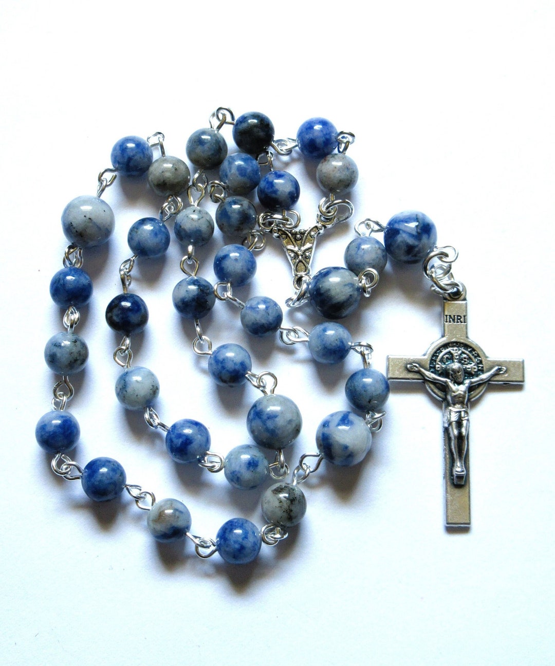 Anglican Rosary, Blue Spot Jasper Gemstones, Protestant, Episcopal or ...
