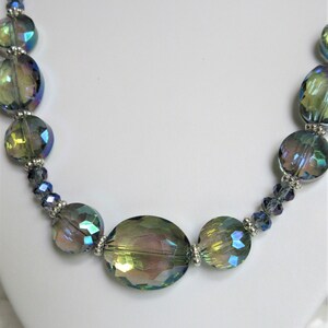 Pale Blue Gray Crystal Jewelry Set, 20 Necklace, 1 Earrings, 463 - Etsy