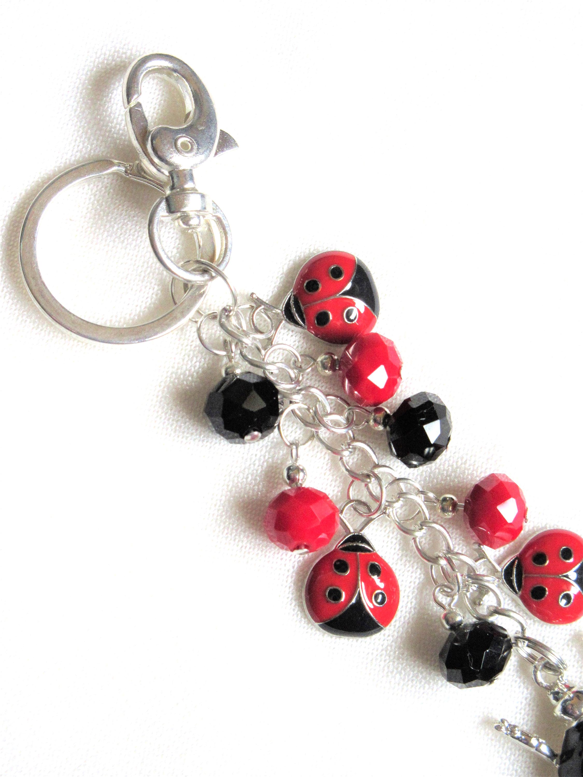 Big Ladybug Keychain, Ladybug Purse Dangle, 5" Insect Key Chain, 4 ...