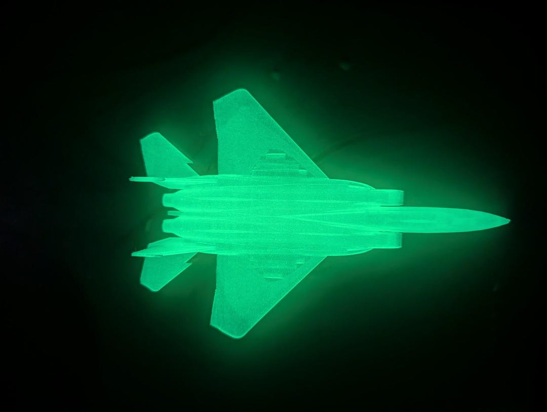 Scale F-15 Fighter Jet Model - 3 Sizes - Glow-in-the-dark, Flexible ...