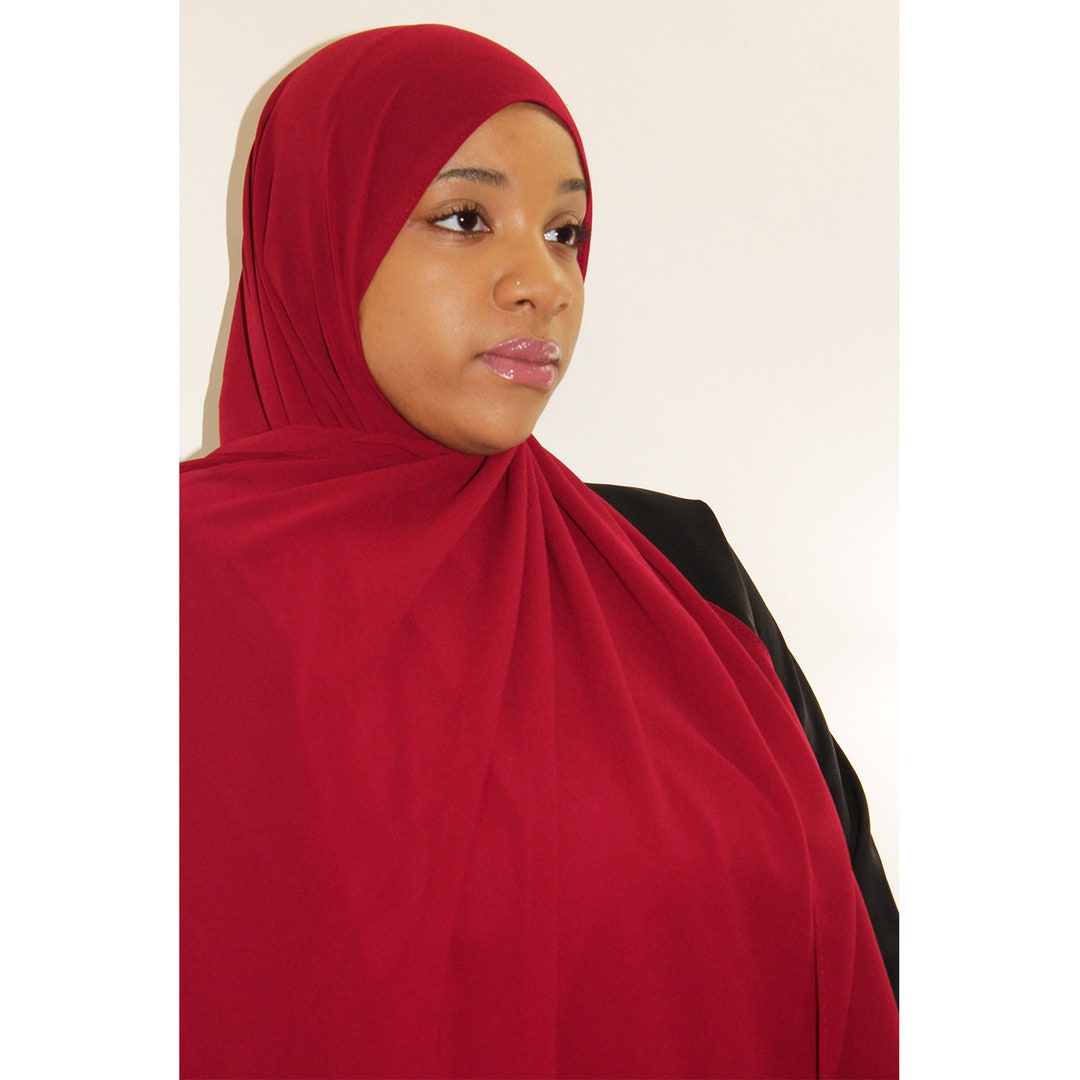 Red Chiffon Hijab| Luxury Chiffon Hijabs| Luxury| Chiffon Scarf ...