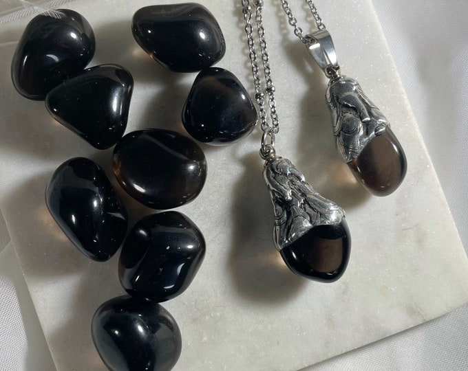 Apache Tear Cremation Necklace | Memorial Keepsake Urn Pendant for ...
