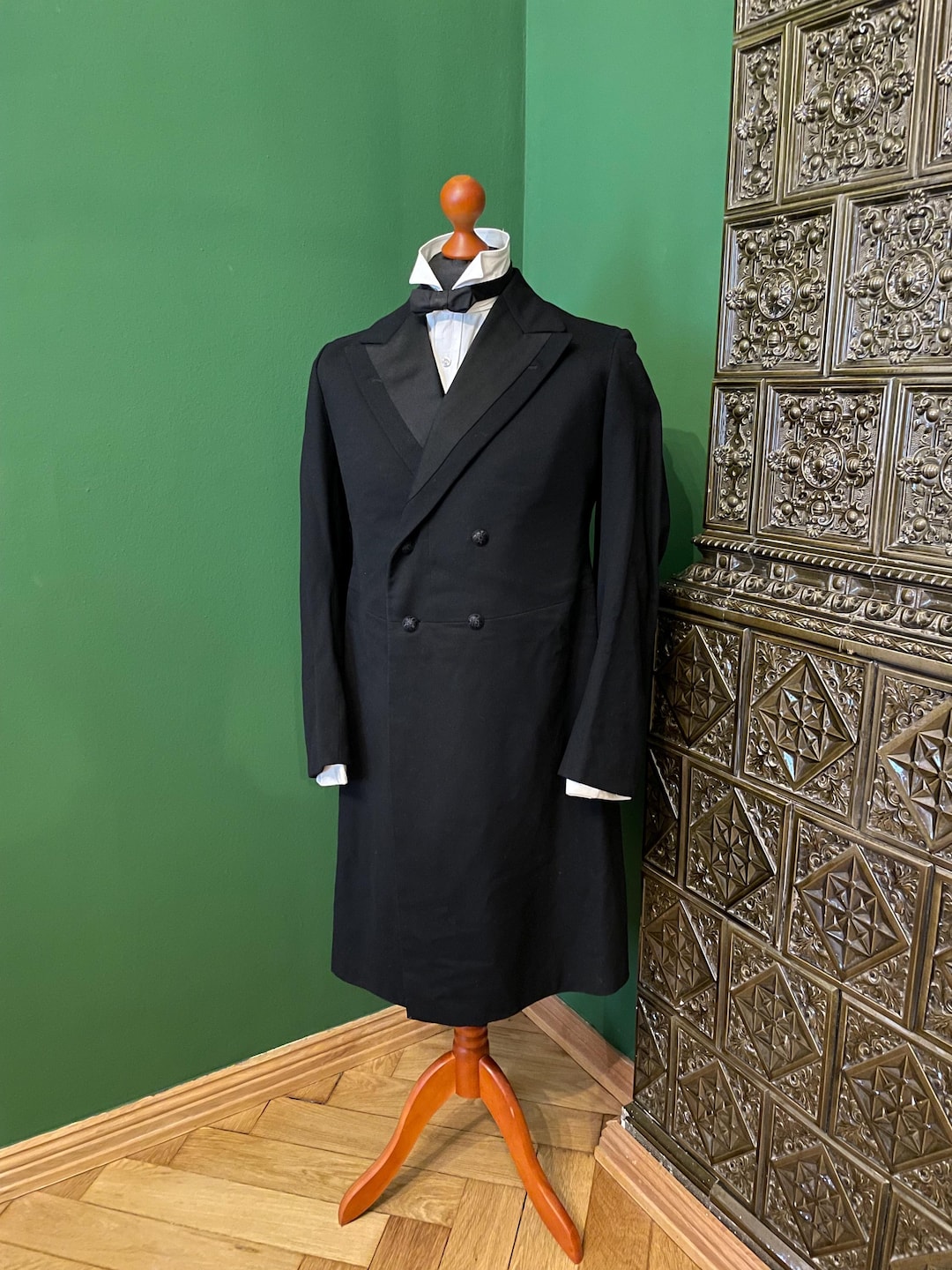 2 Piece Victorian / Edwardian Frock Coat With Silk Lapels With ...