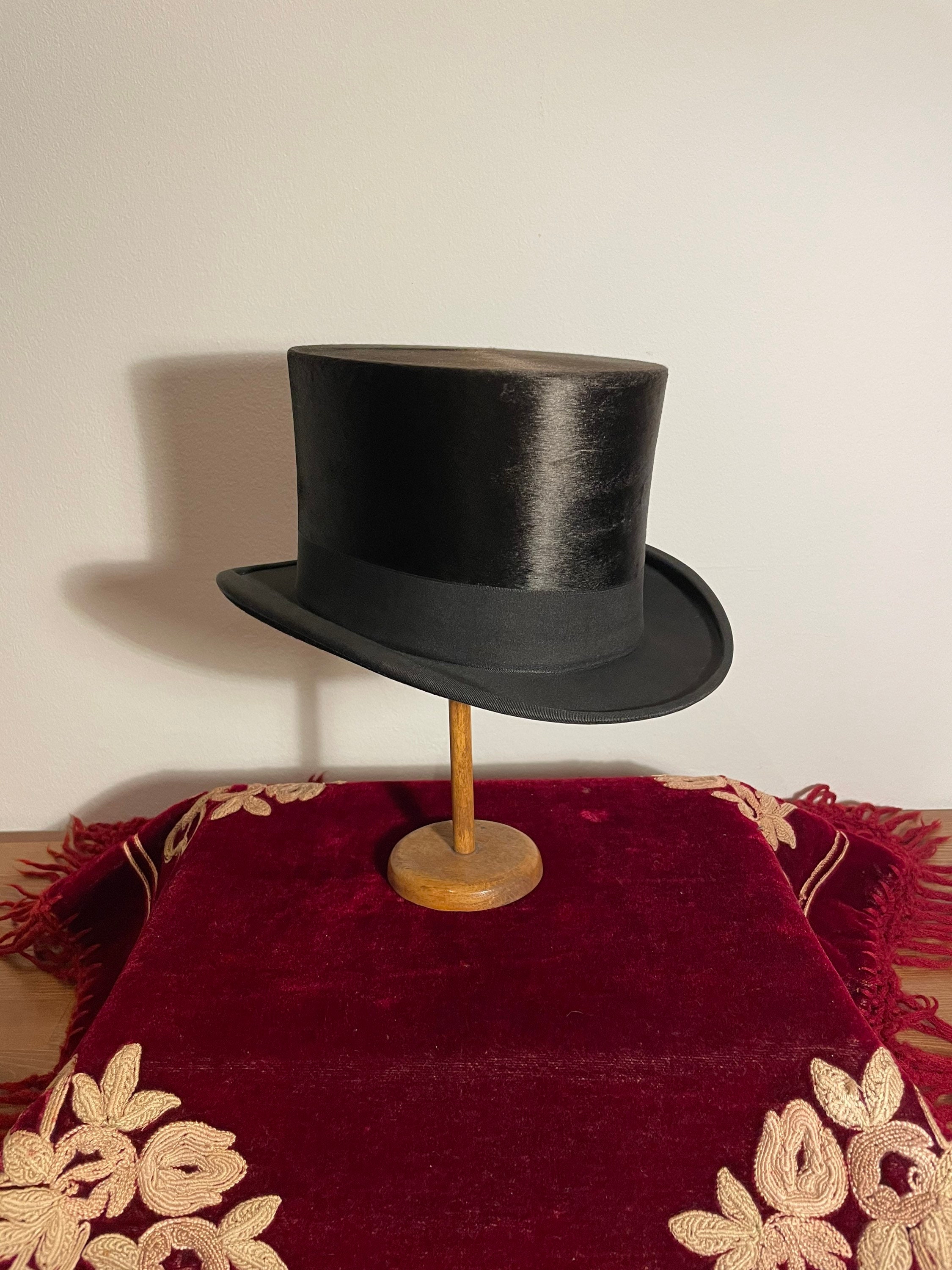 Victorian / Edwardian - Black Silk Top Hat - 1900s / 1910s - EU 57 / UK ...