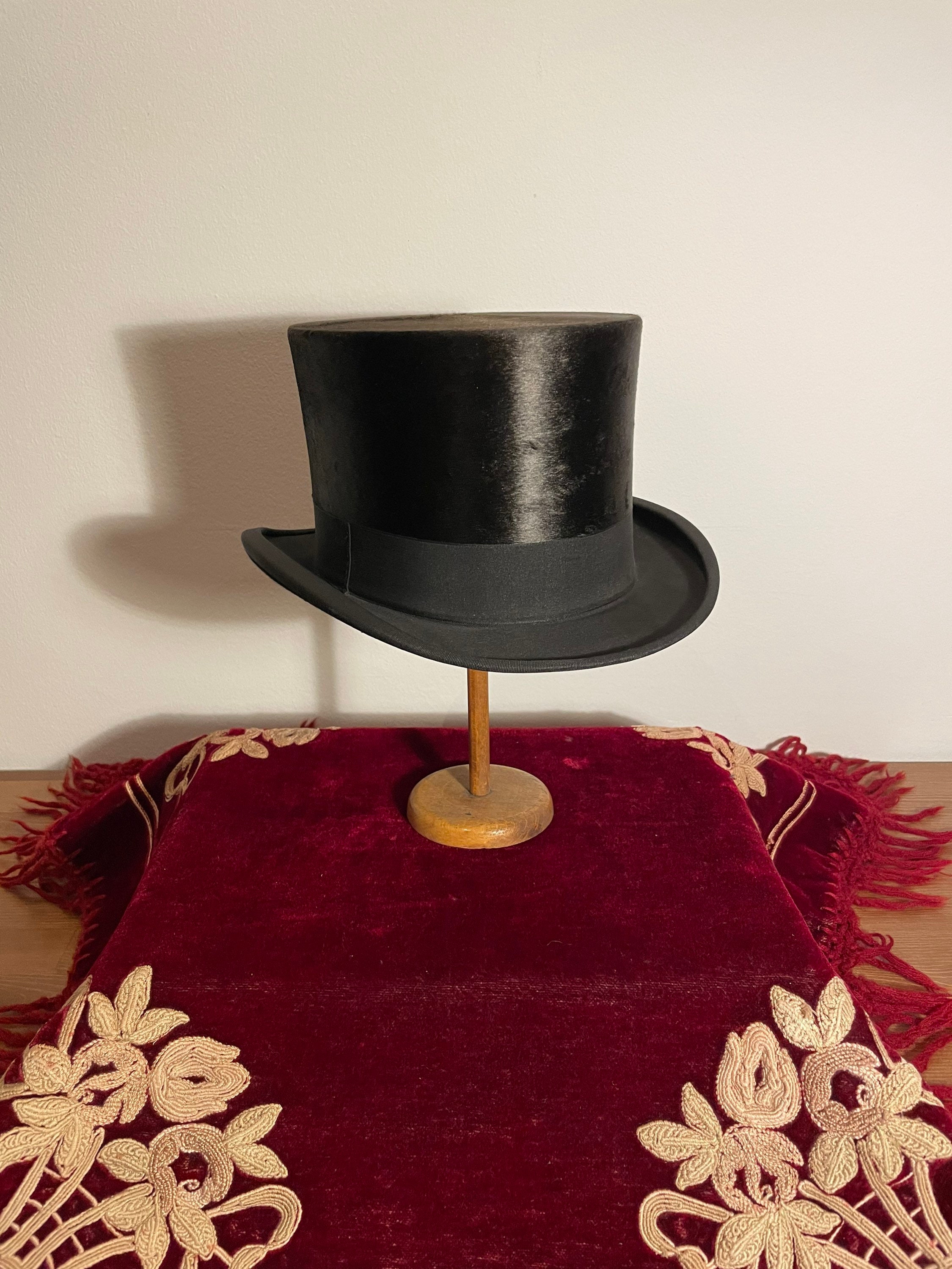 Victorian / Edwardian - Black Silk Top Hat - 1900s / 1910s - EU 57 / UK ...