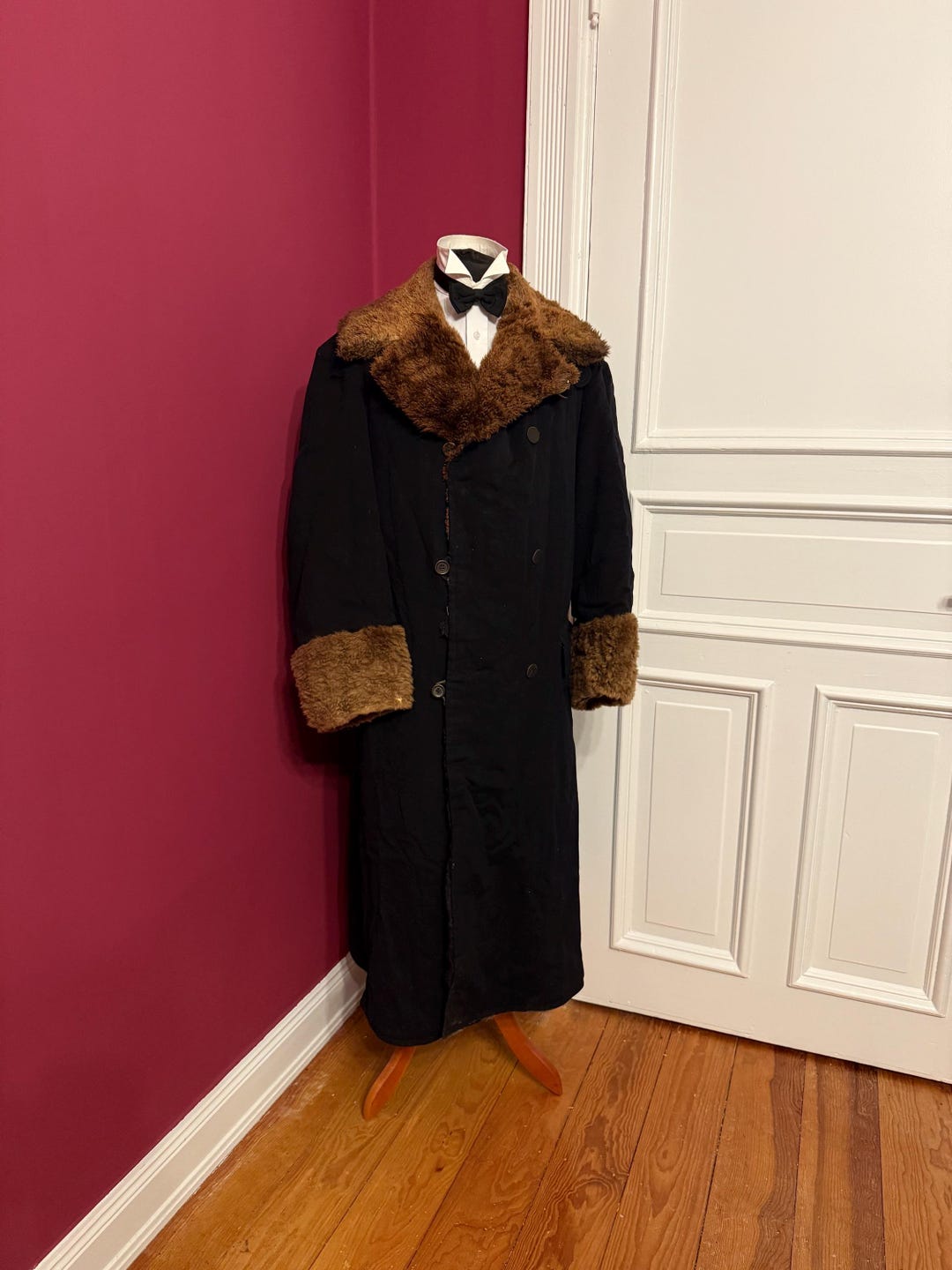 Victorian / Edwardian - Fur Lined Coat / Winter Overcoat - 1900s ...