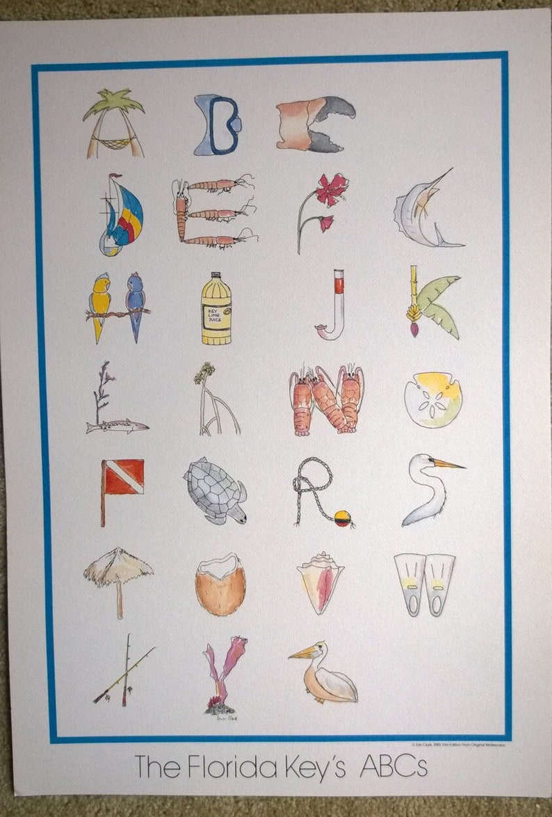 The Florida Keys Abc's - Etsy