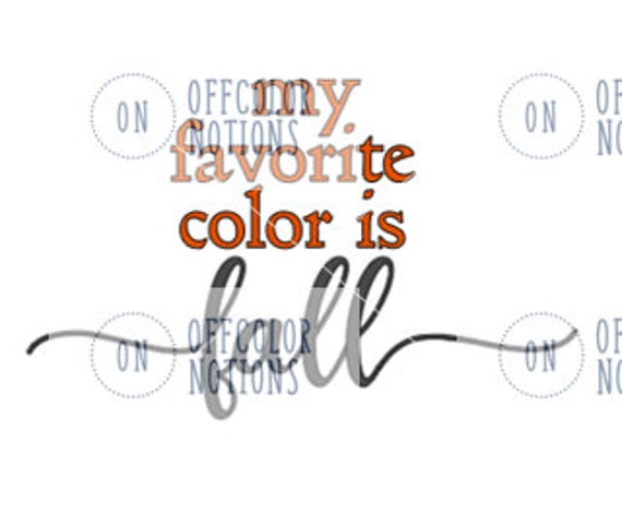 My Favorite Color is Fall SVG PNG - Etsy