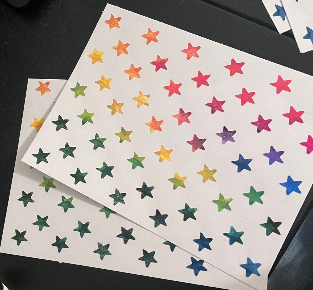 Rainbow Star Pride Sticker Sheet Craft Scrapbook - Etsy