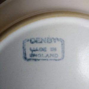 Vintage Denby English Pottery Plates Retro Abstract Brown and Beige ...