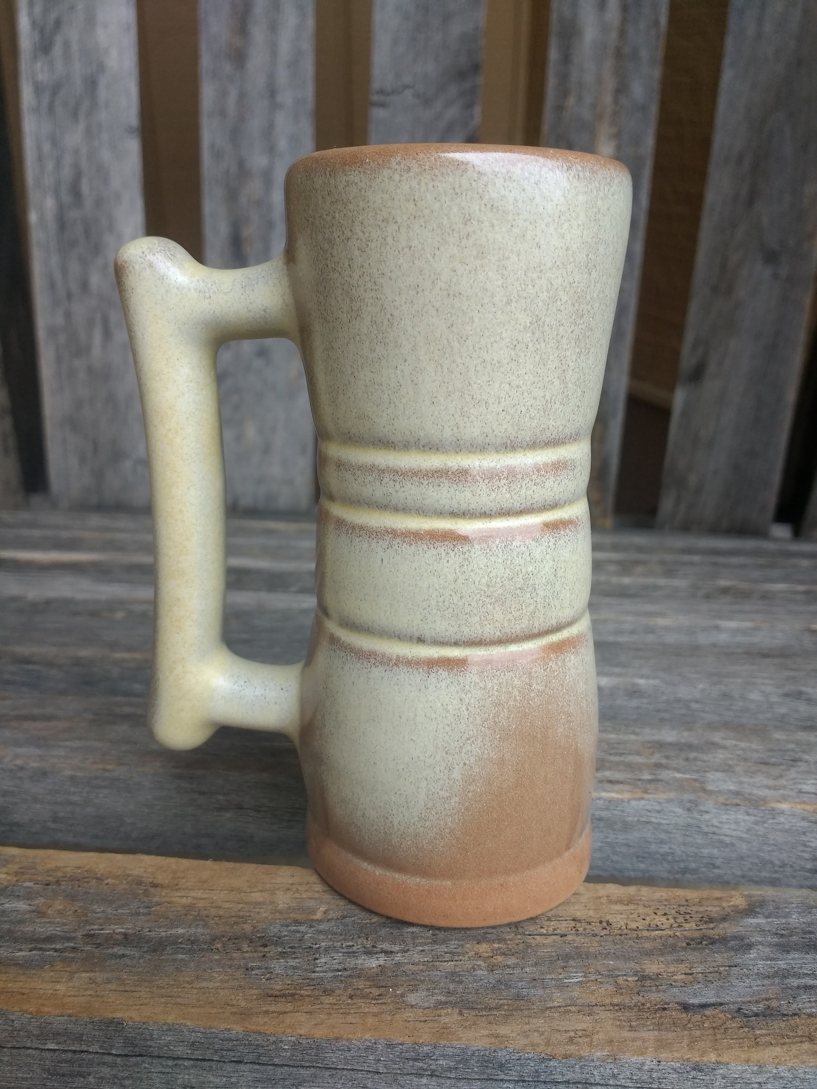 Vintage Frankoma Pottery Mug Neutral Beige and Sandstone Cup Numbered ...