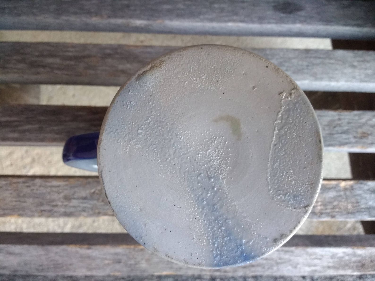 Vintage Blue and Gray Salt Glazed Beer Stein Decorative Leaf Pewter ...