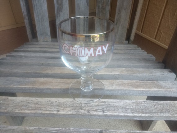 Vintage Chimay Pedestal Beer Glass Trappist Monastery Belgium Etsy