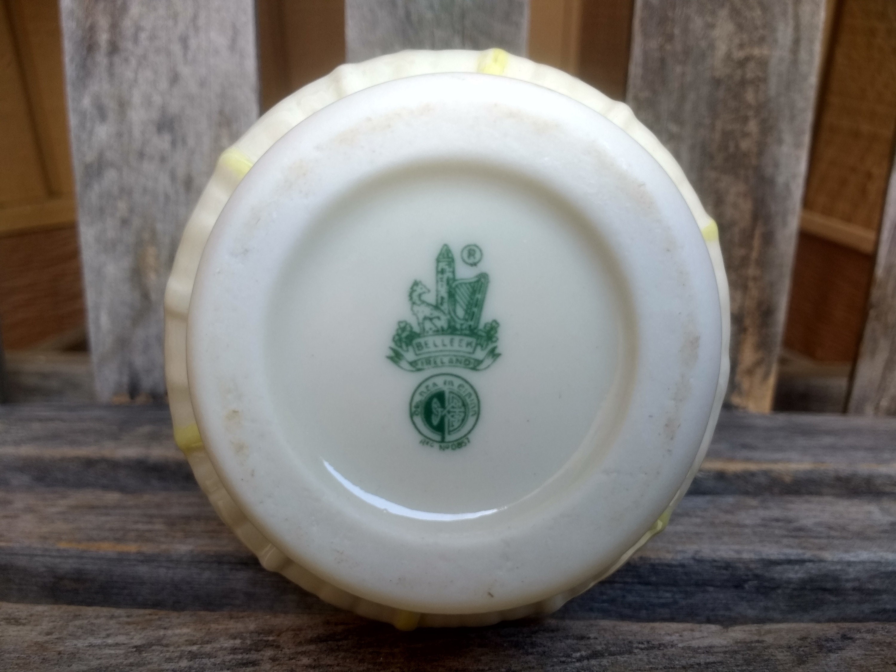 Vintage Belleek Irish Porcelain Vase Translucent Calla Lily Home Decor ...