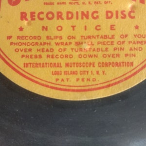 Vintage Voice-o-graph Recording Disc Retro Phonograph Record Disc 78 ...