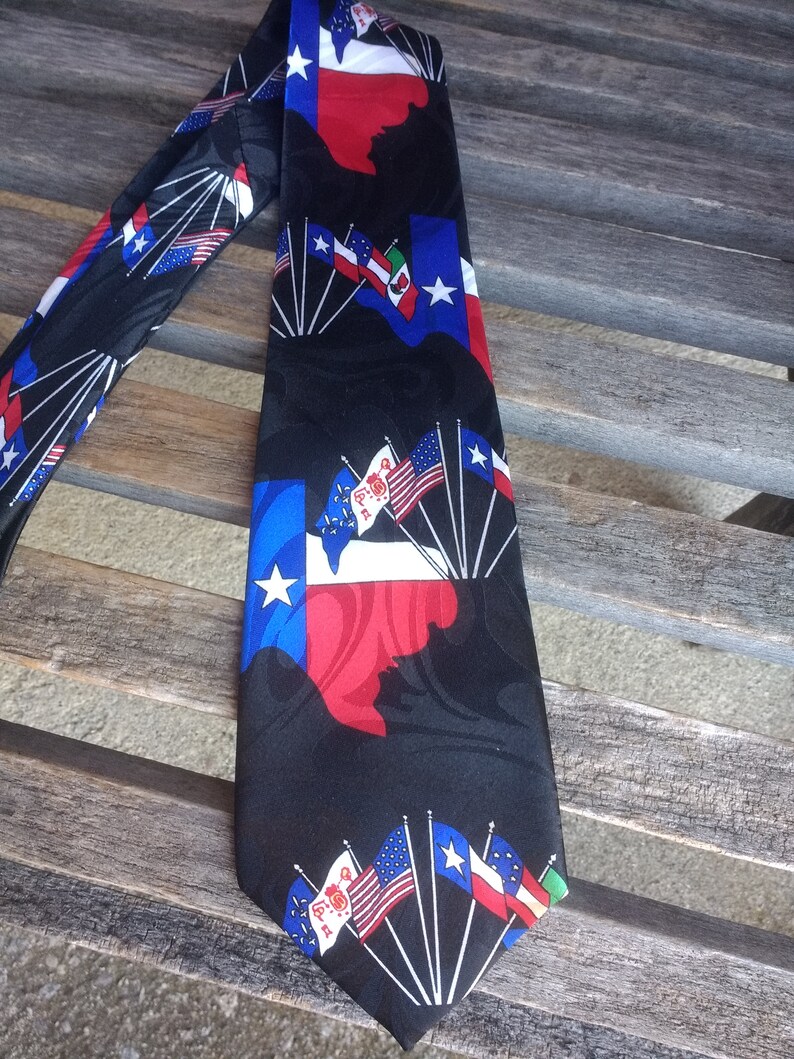 Vintage Steven Harris Texas Necktie Lone Star State With Red - Etsy