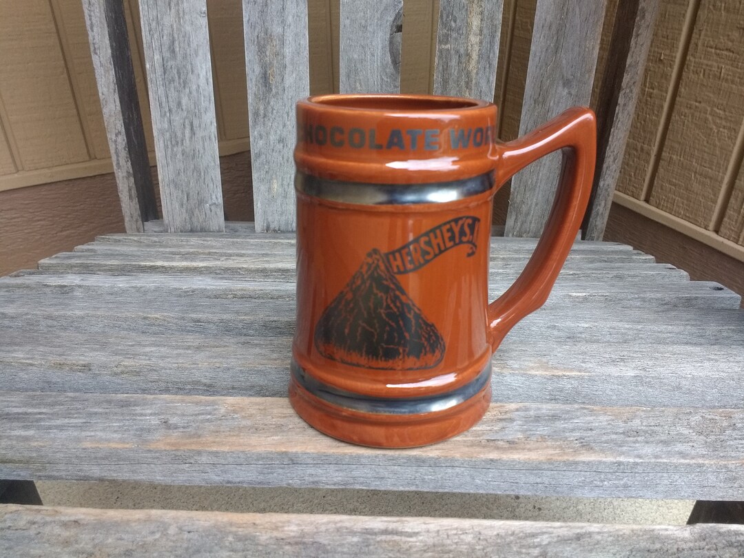 Vintage Hershey's Chocolate World Stein Brown Hershey's Kiss Mug With ...