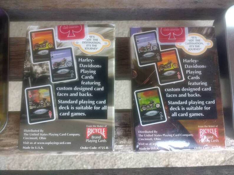 Harley Davidson Playing Cards With Souvenir Collector Tin - Etsy