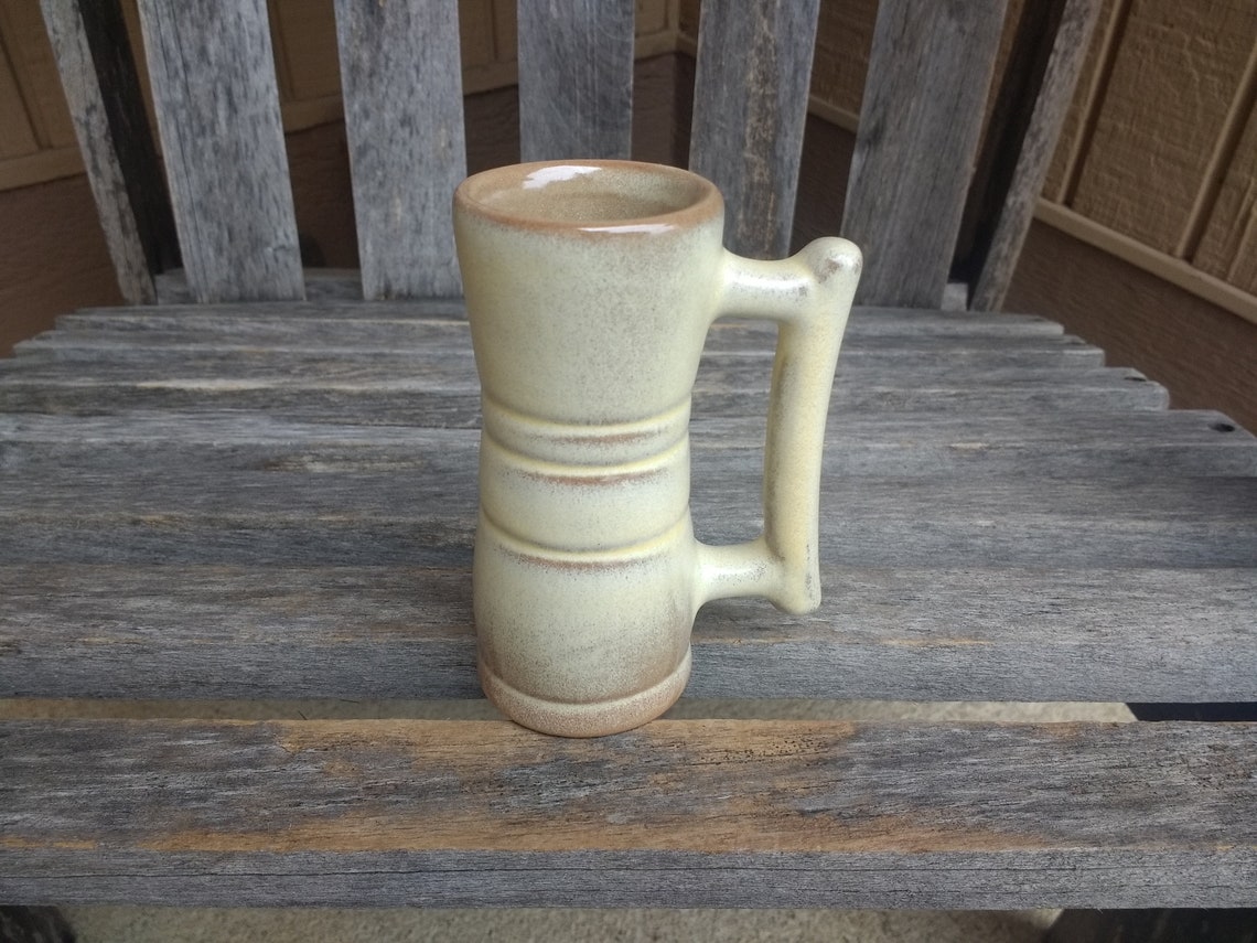 Vintage Frankoma Pottery Mug Neutral Beige and Sandstone Cup Numbered ...