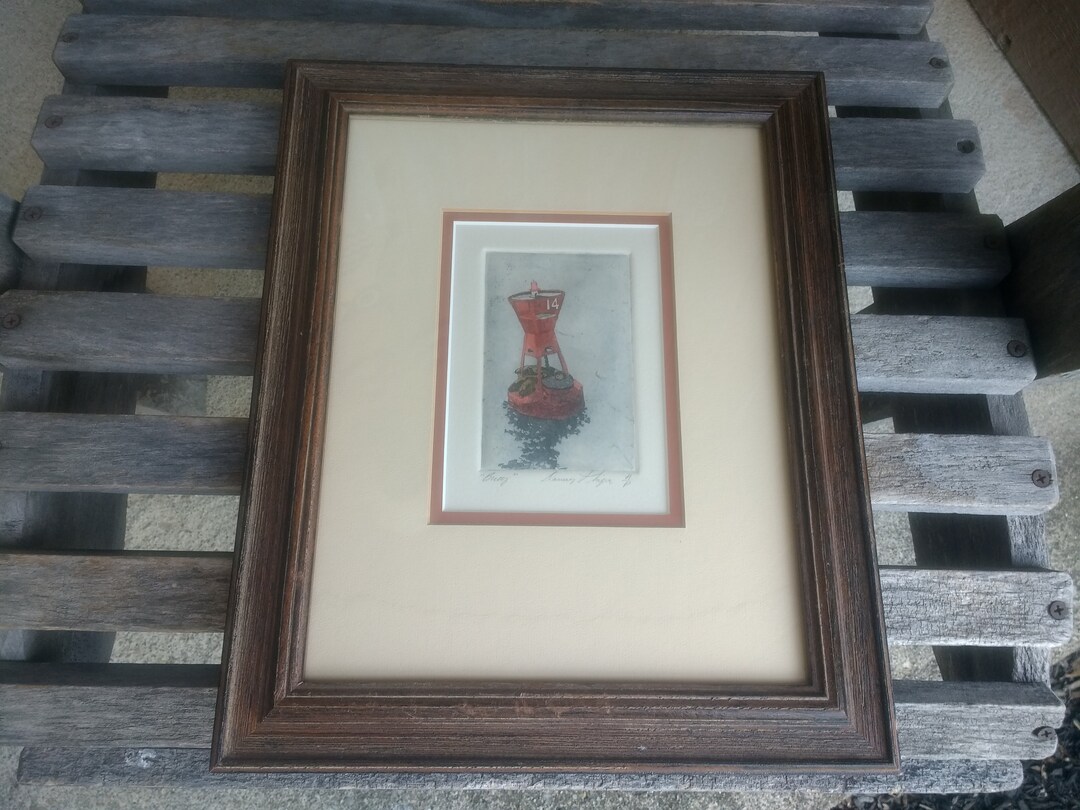 Vintage Danny Phifer Nautical Art Print Titled "buoy" Artist Signed ...