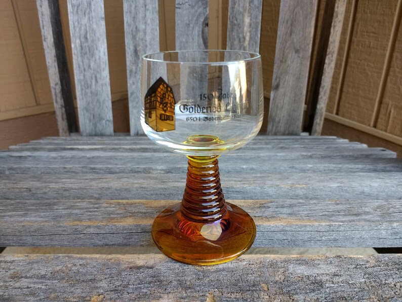 Vintage 150 Jabre Boldenes Lamm Glass Amber and Clear 150th Anniversary ...