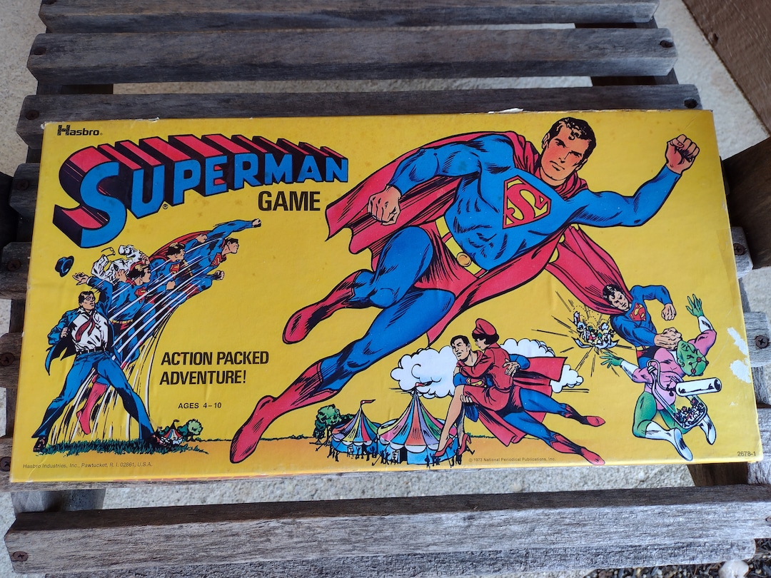 Hasbro Superman Board Game Retro Vintage Superhero Action - Etsy