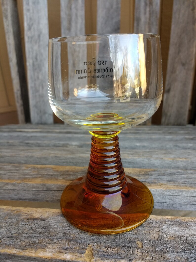 Vintage 150 Jabre Boldenes Lamm Glass Amber and Clear 150th Anniversary ...
