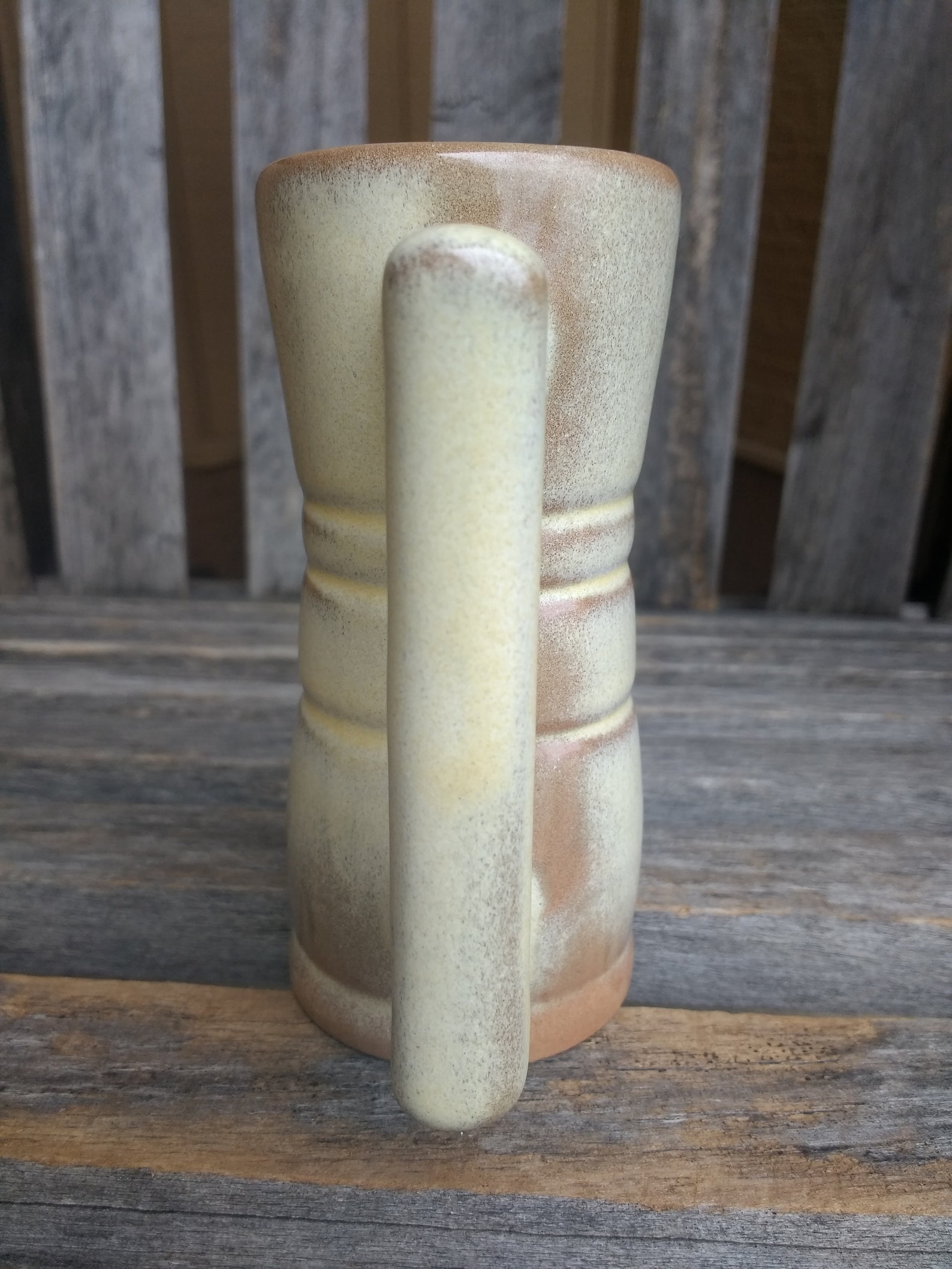 Vintage Frankoma Pottery Mug Neutral Beige and Sandstone Cup Numbered ...