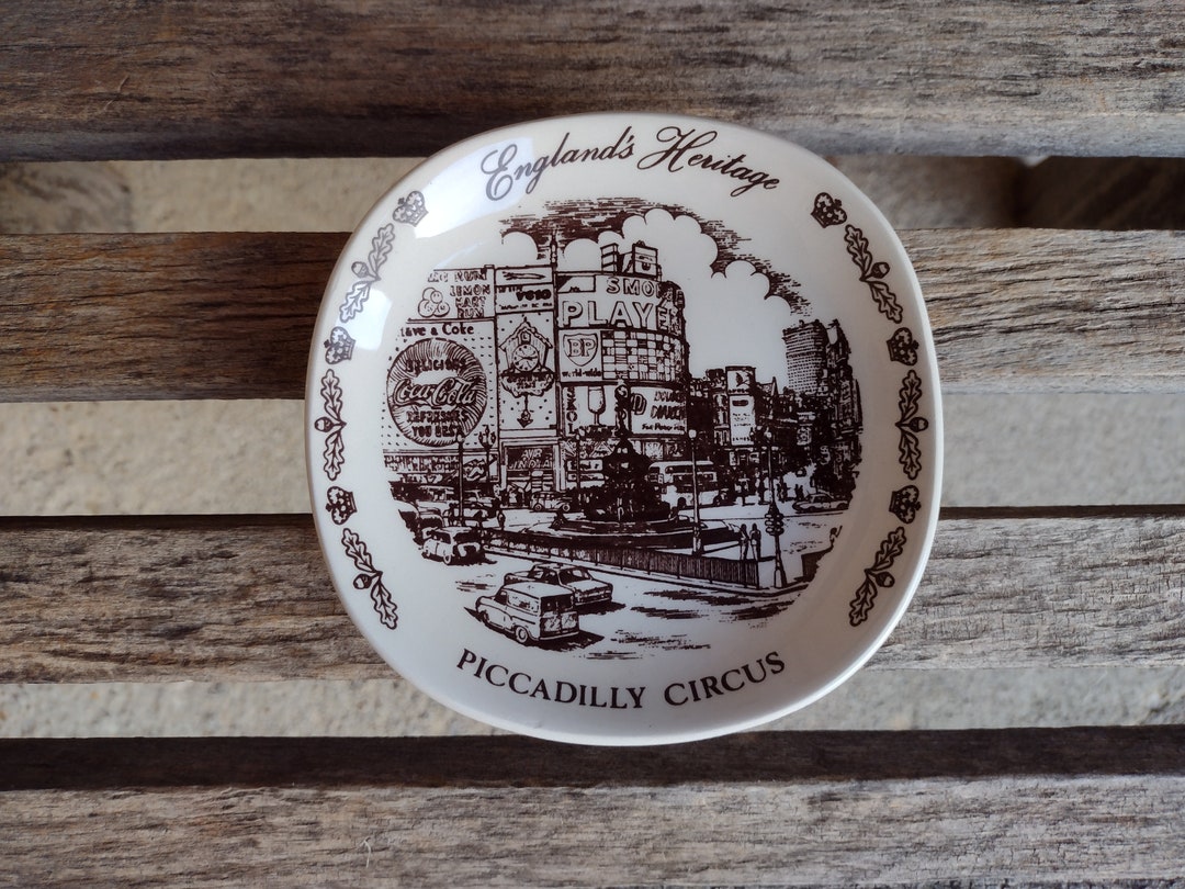 Piccadilly Circus Collectible Plate Retro Vintage London England's ...