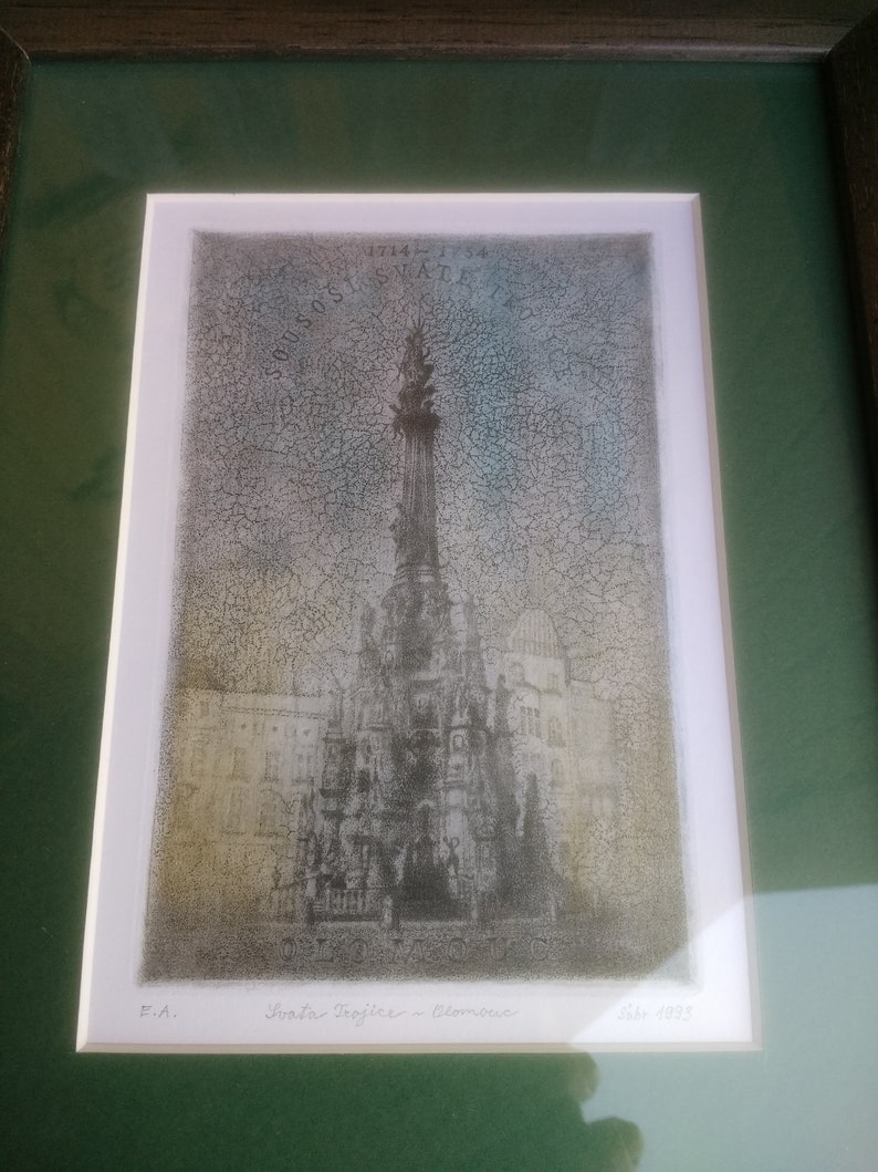 Vintage Petr Sobr Czech Republic Art Print Titled Suata Trojice in ...