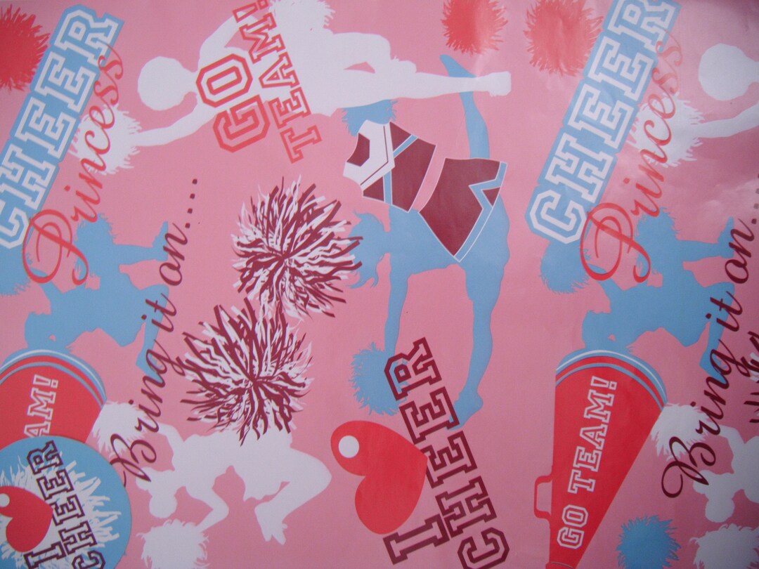 Cheerleading Gift Wrapping Paper 2 Sheets With Tags - Etsy