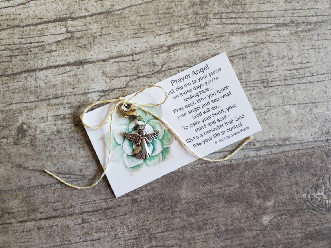 Pocket Prayer Angel / Guardian Angel Purse Clip / © COPYRIGHTED Poem ...