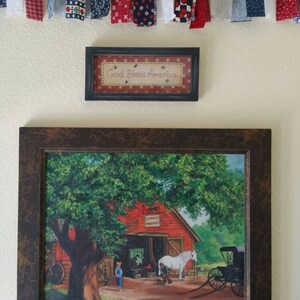 Patriotic Banner - Farmhouse Decor - Americana Bunting - Home Decor ...