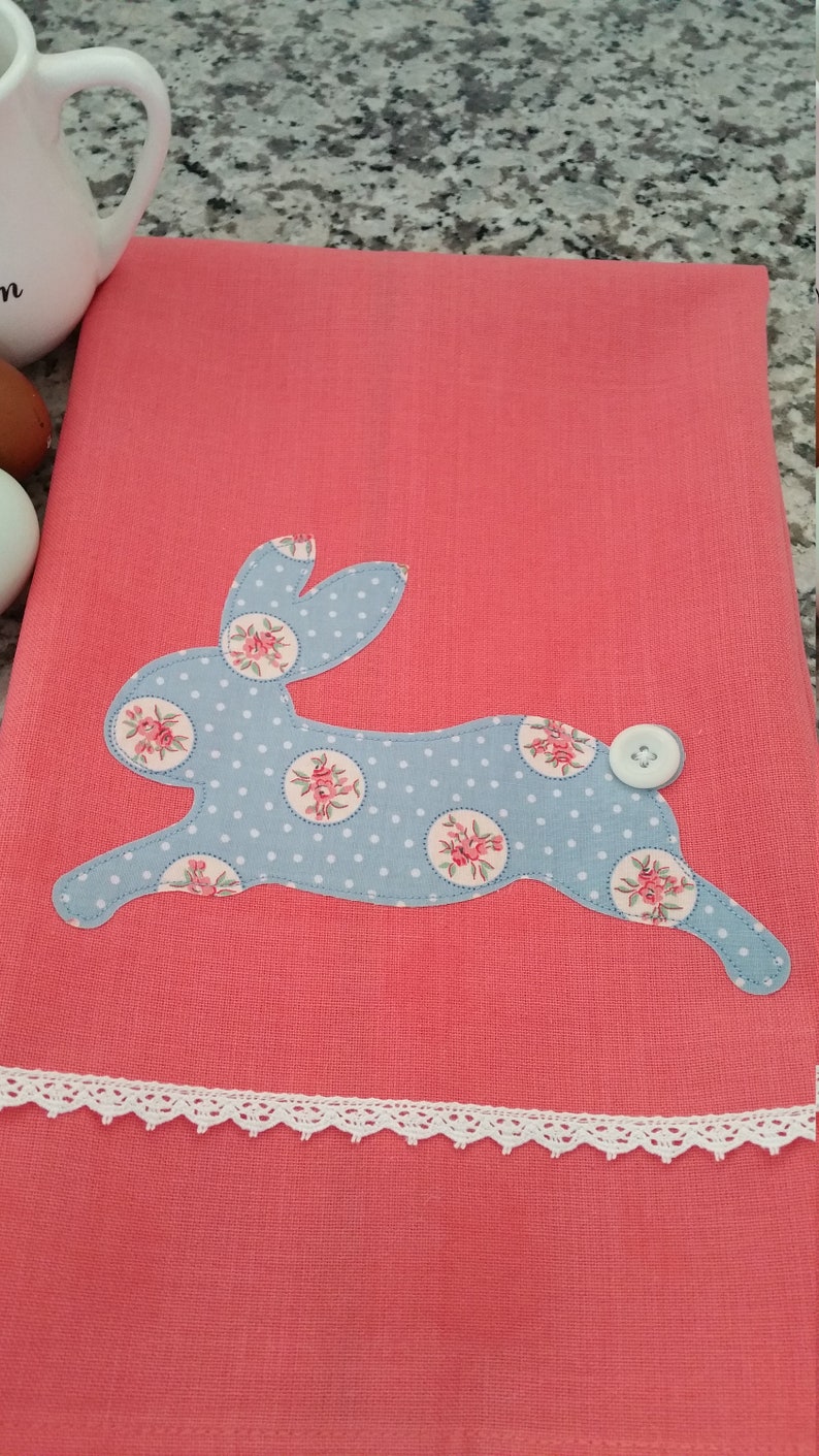Bunny Tea Towel Rabbit Dish Towels Farmhouse Decor Gifts - Etsy