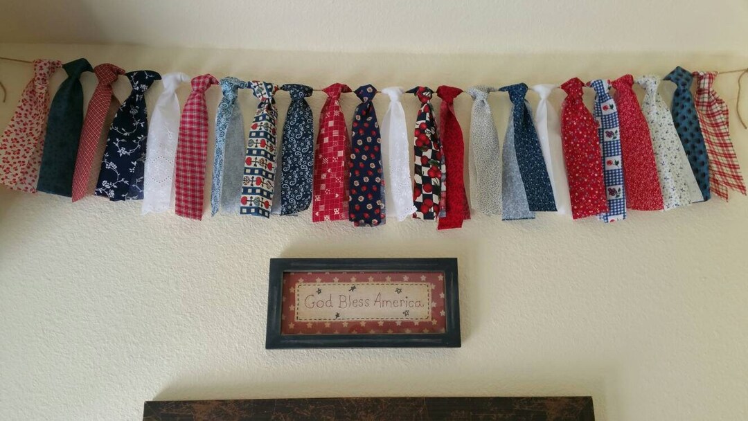Patriotic Banner - Farmhouse Decor - Americana Bunting - Home Decor ...