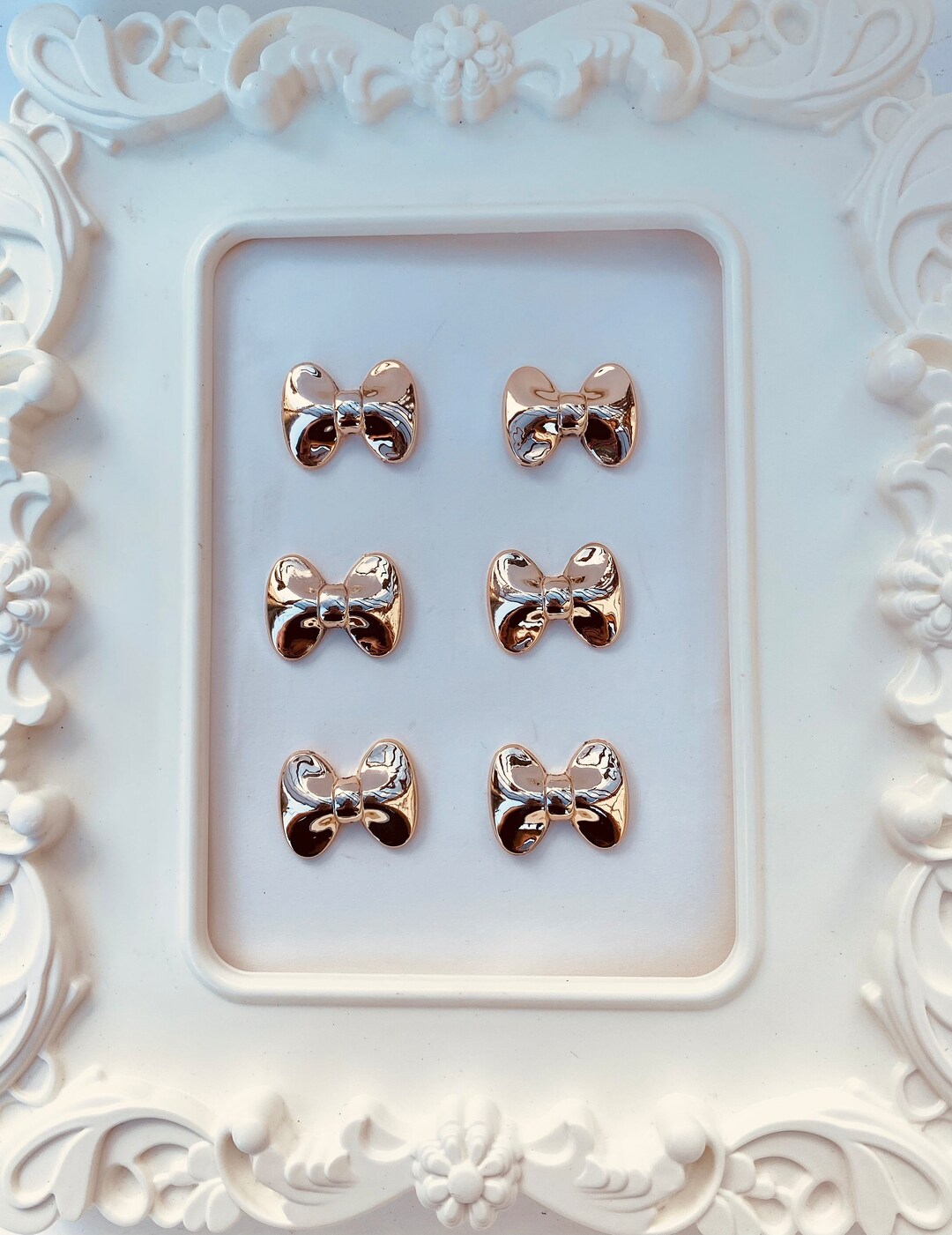 Rose Gold Chunky Bow Beads, Bubblegum Bow Bead, Gumball Bow Bead ...