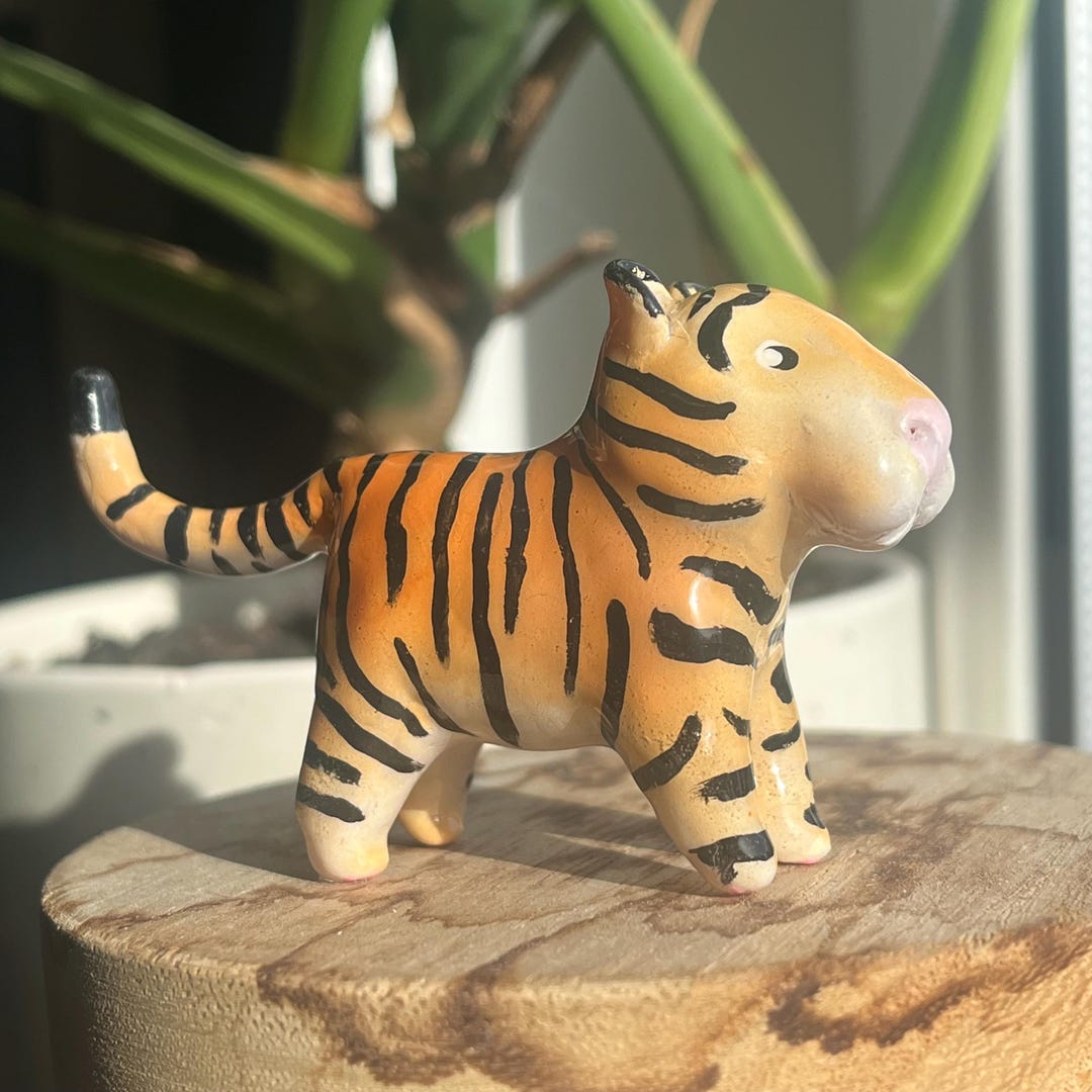 Polymer Clay Tiger Totem Animal Sculpture - Etsy