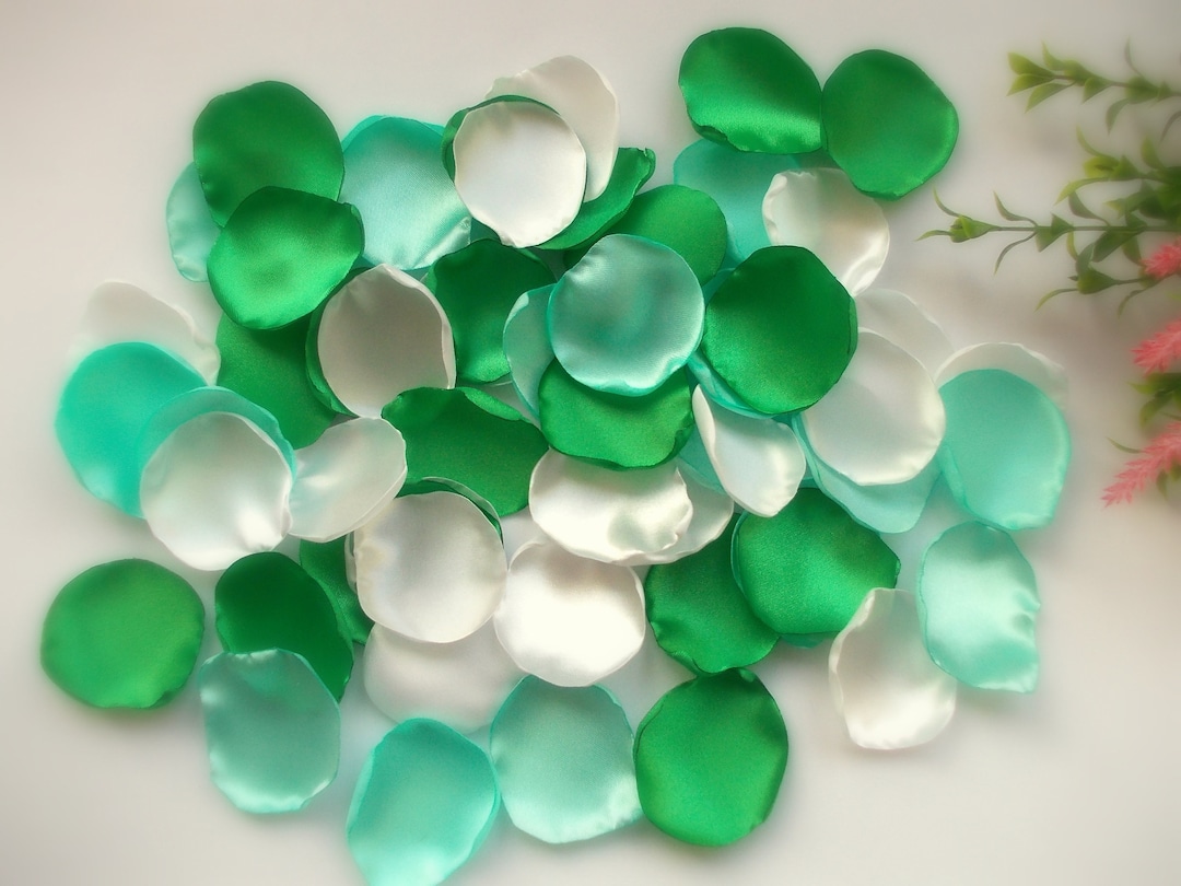 Green Rose Petals Emerald Green Petals off White Rose Petal Mint Flower ...