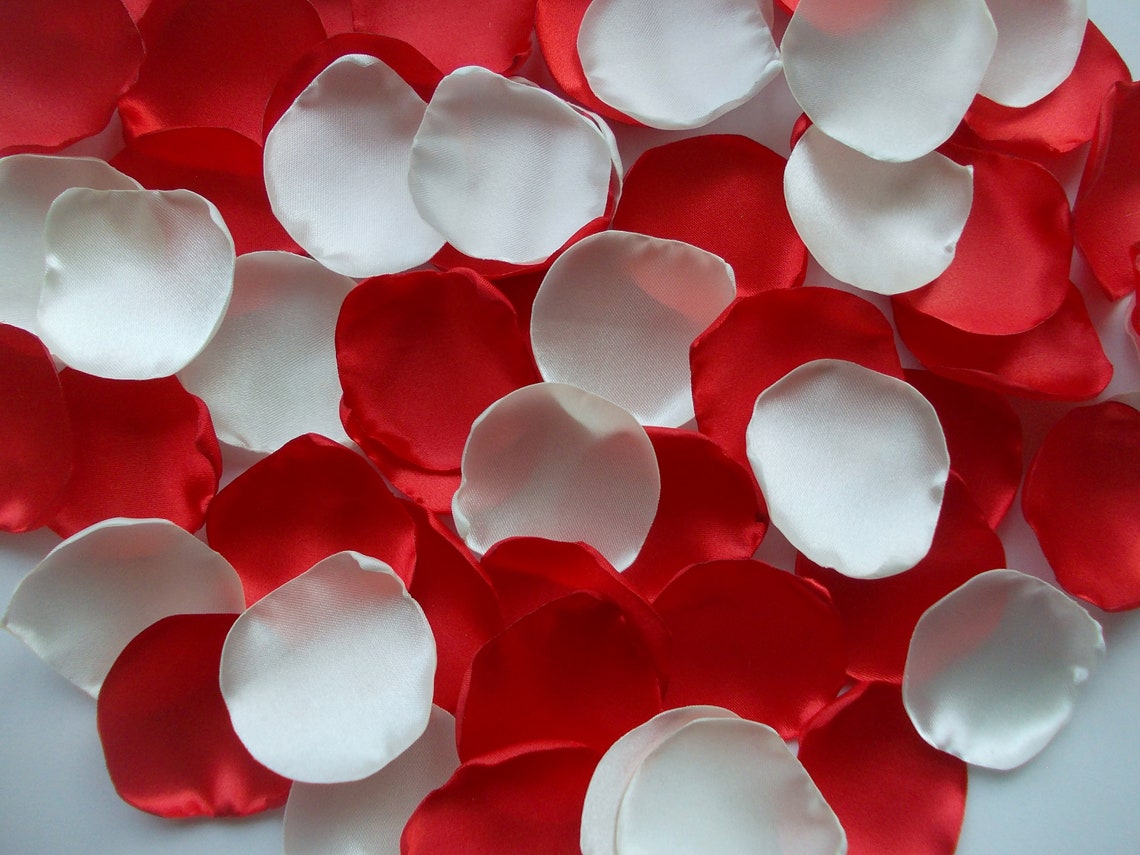 Red and White Rose Petals Wedding Flower Petals Wedding | Etsy
