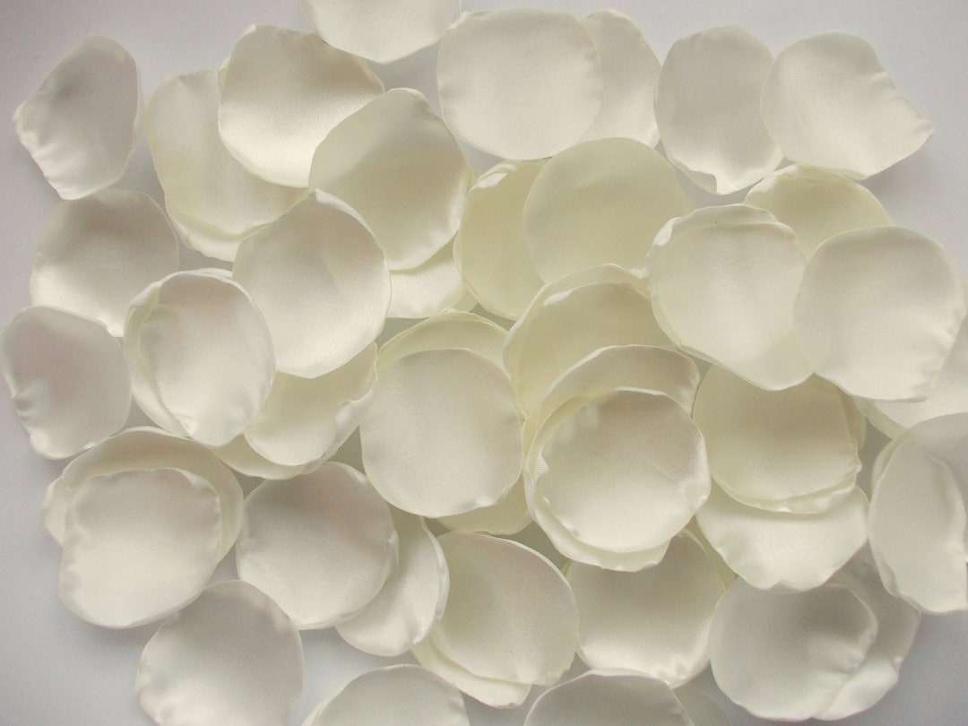 Ivory Satin Rose Petals Wedding Rose Petals Flower Girl Petals Ivory ...