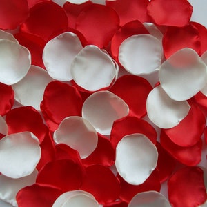 Red and White Rose Petals, Wedding Flower Petals, Wedding Decor ...
