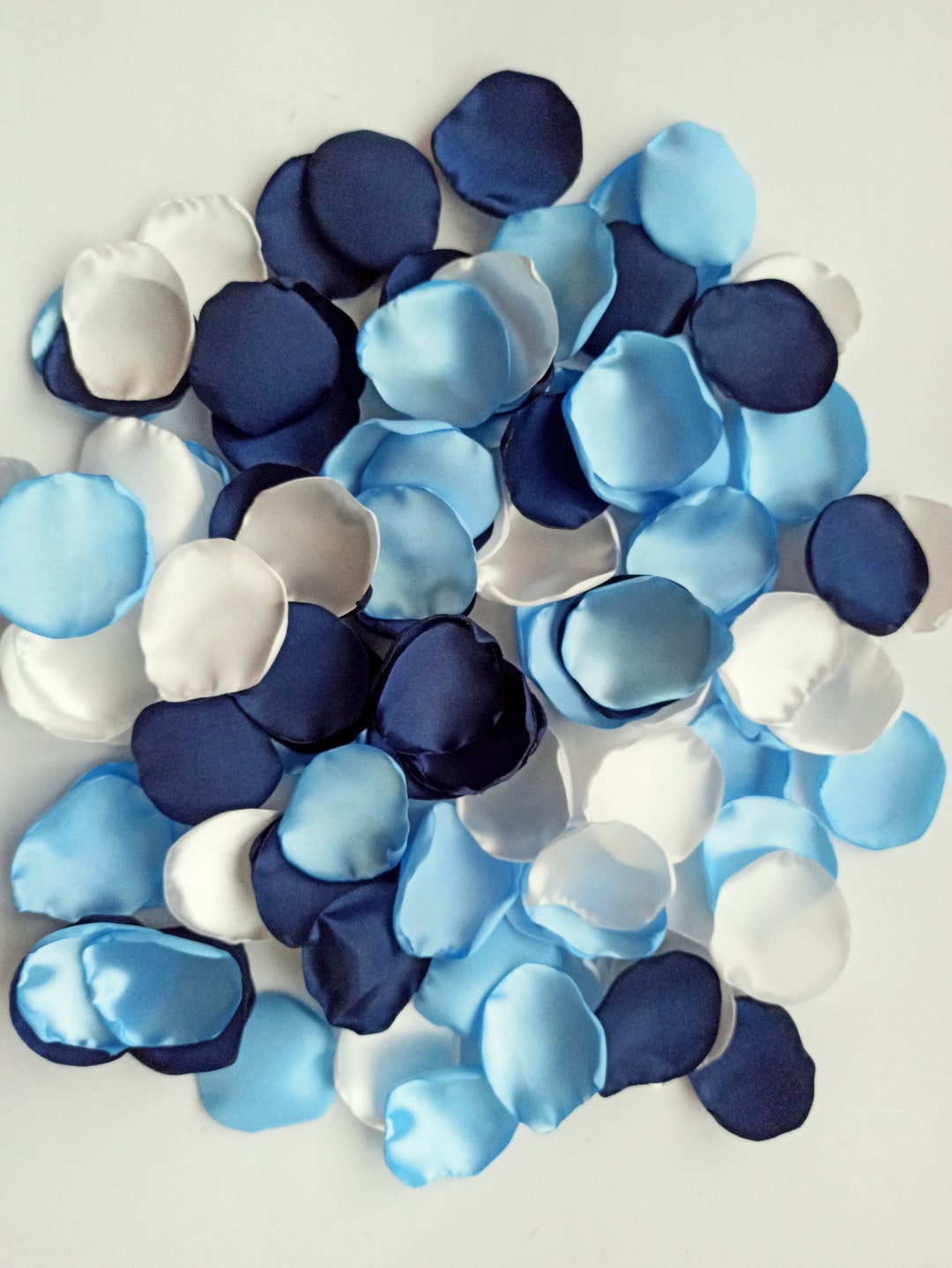 Navy Blue Rose Petals, Light Blue Wedding Petals, Off-white Flower ...