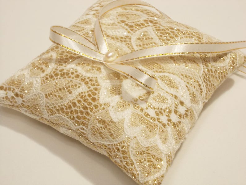 Gold Small Wedding Ring Bearer Pillow Mini Ring Pillow Small - Etsy