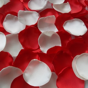 Red and White Rose Petals, Wedding Flower Petals, Wedding Decor ...