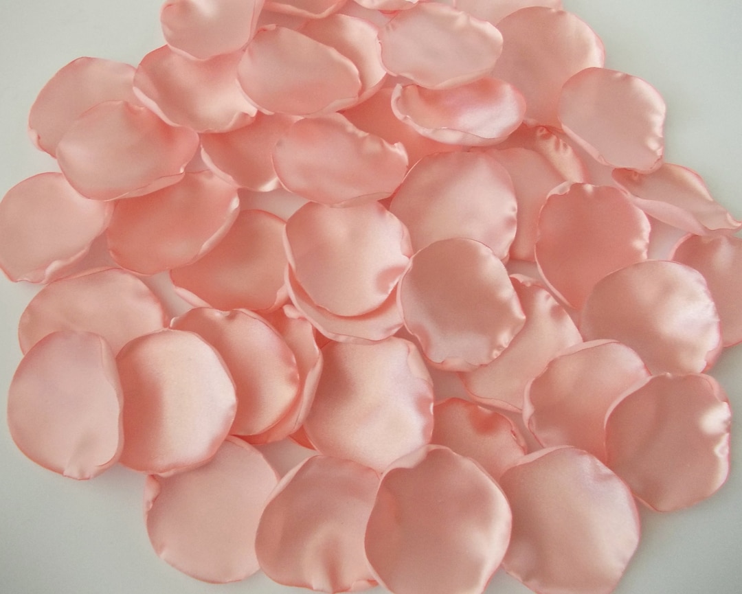 Hand-cut Rose Gold Satin Rose Petals: Wedding & Shower Decor - Etsy
