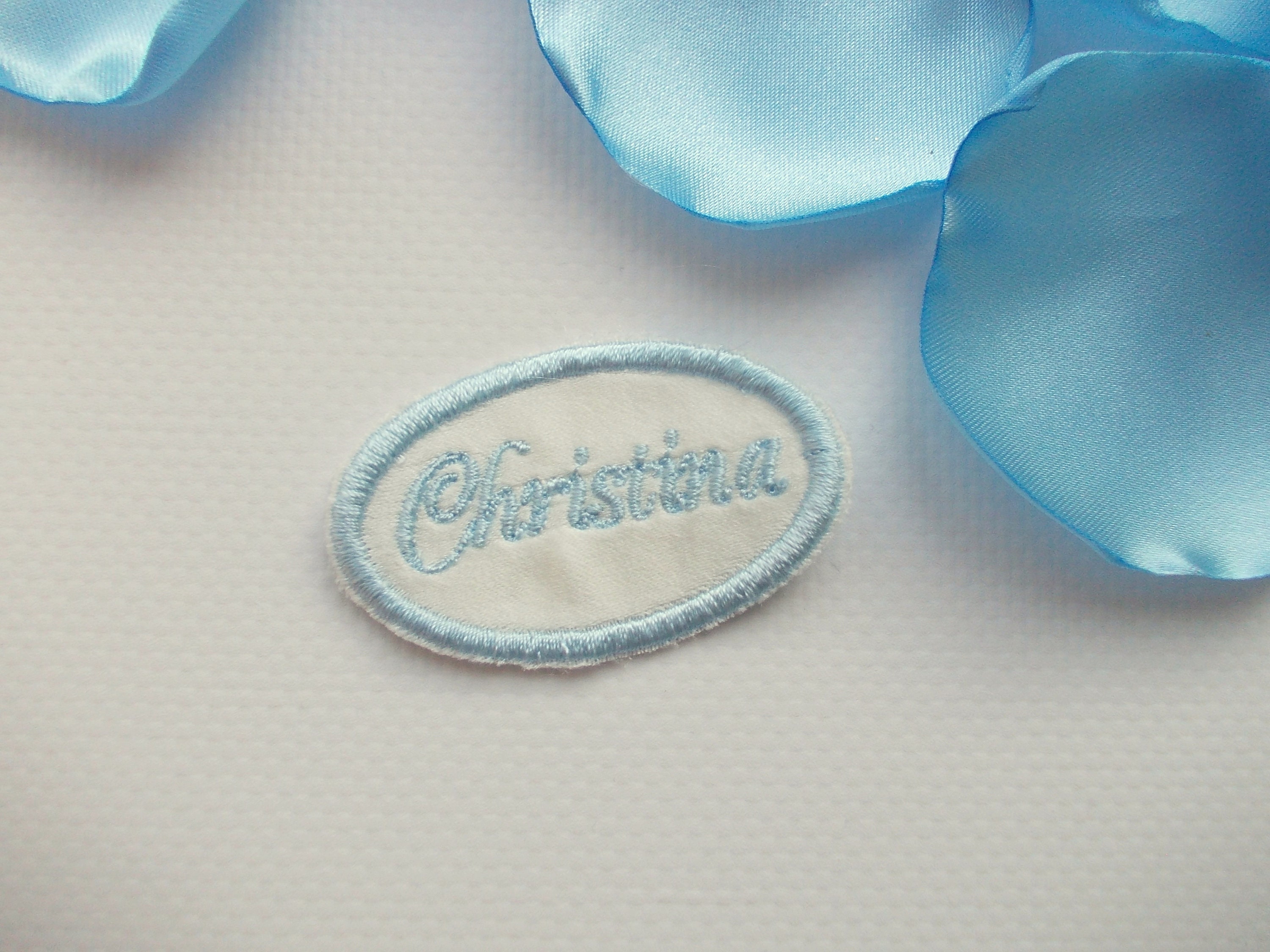 Small Wedding Dress Label Something Blue Personalized Wedding Patch ...