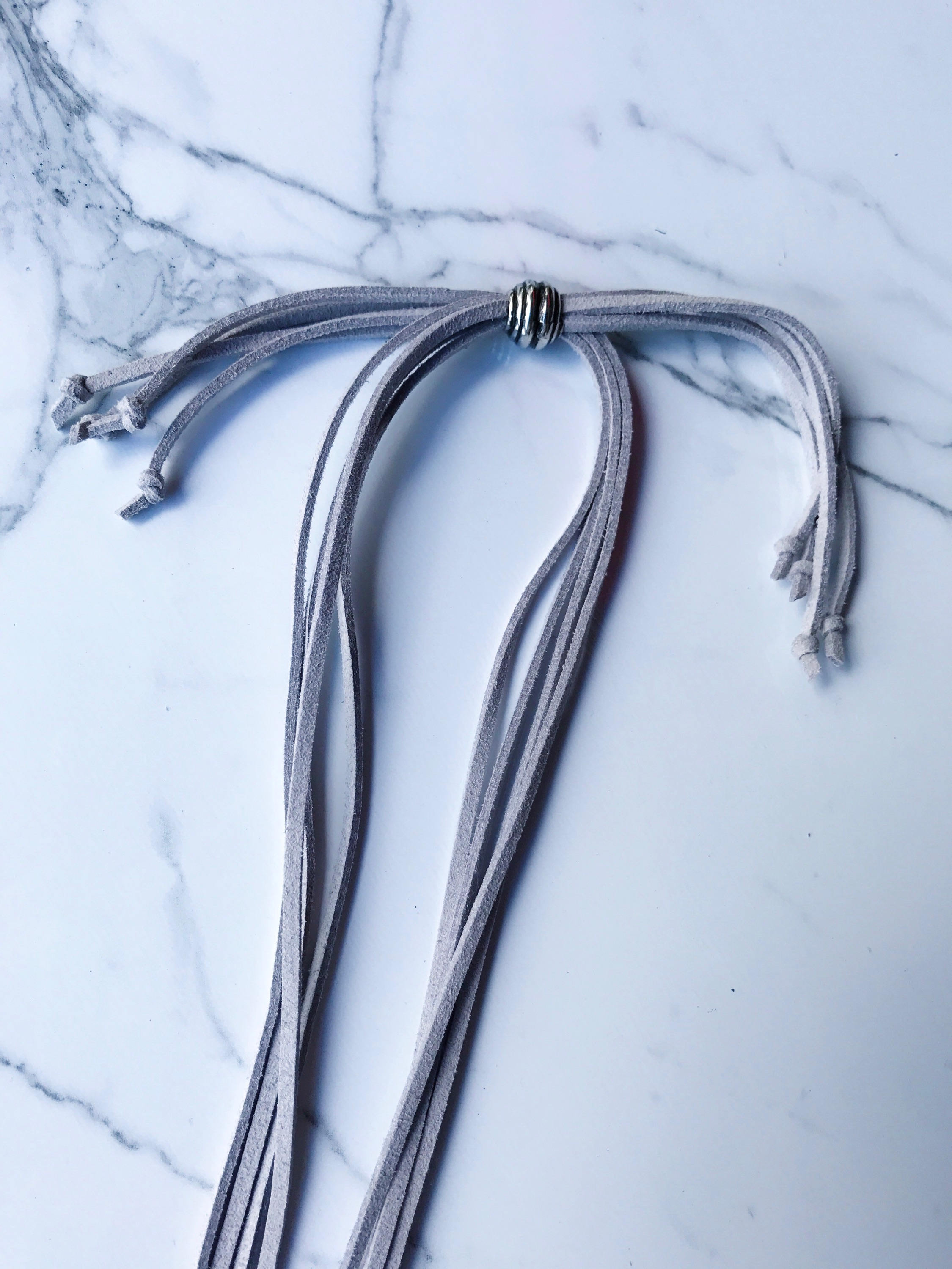 ATHENS // Chain Suede Necklace / Statement Chain Necklace / - Etsy