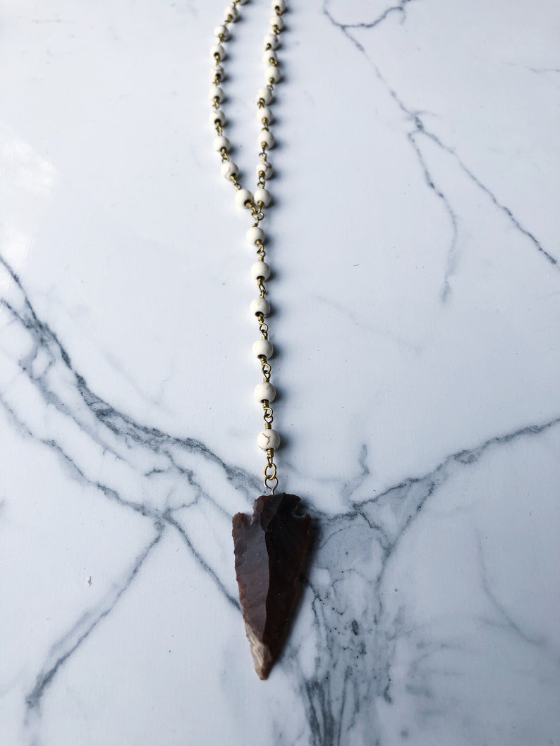 TUSCON // Arrowhead Lariat Chain Necklace / Chain Necklace / - Etsy